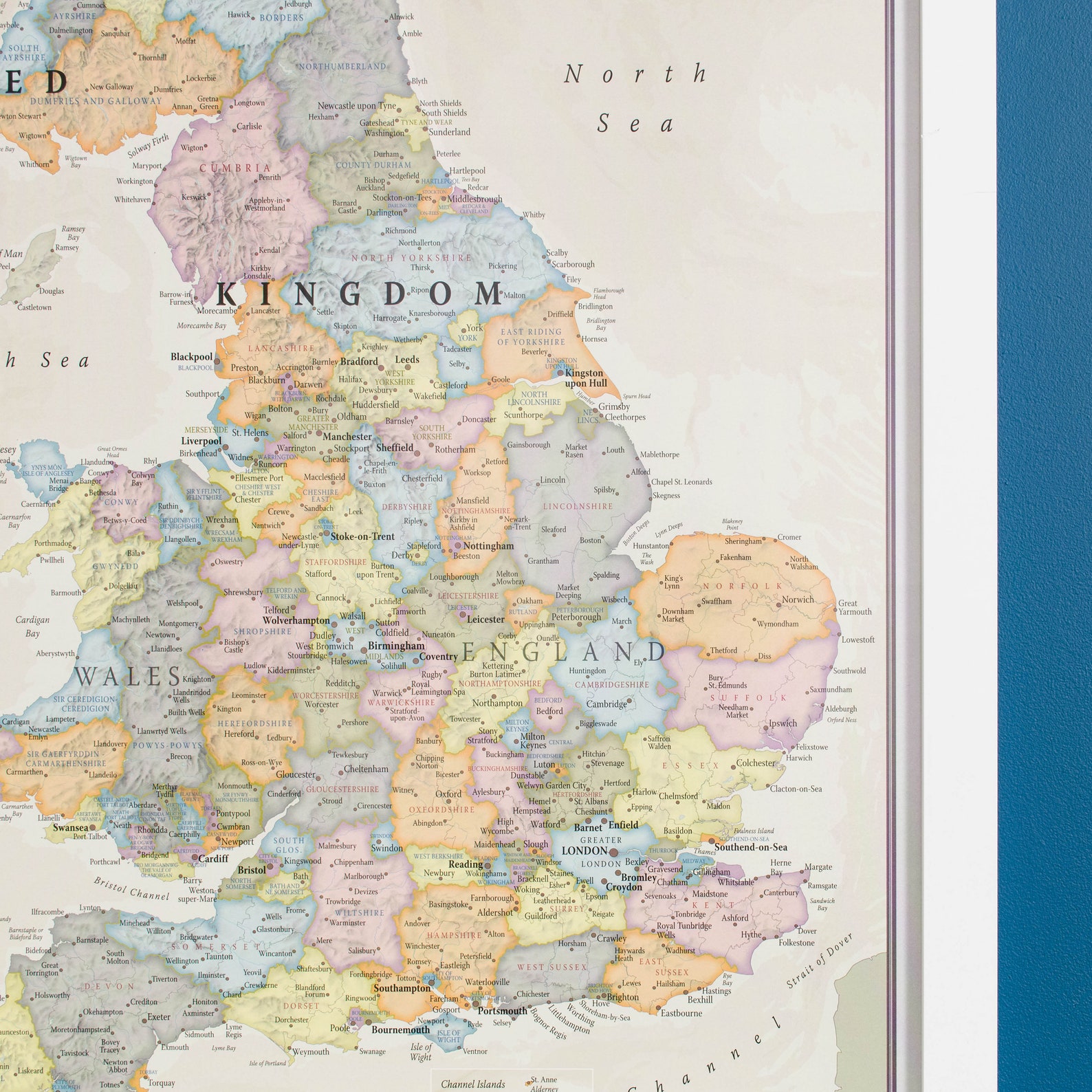 UK Classic Map Poster Art Wall Decor Print British Isles | Etsy