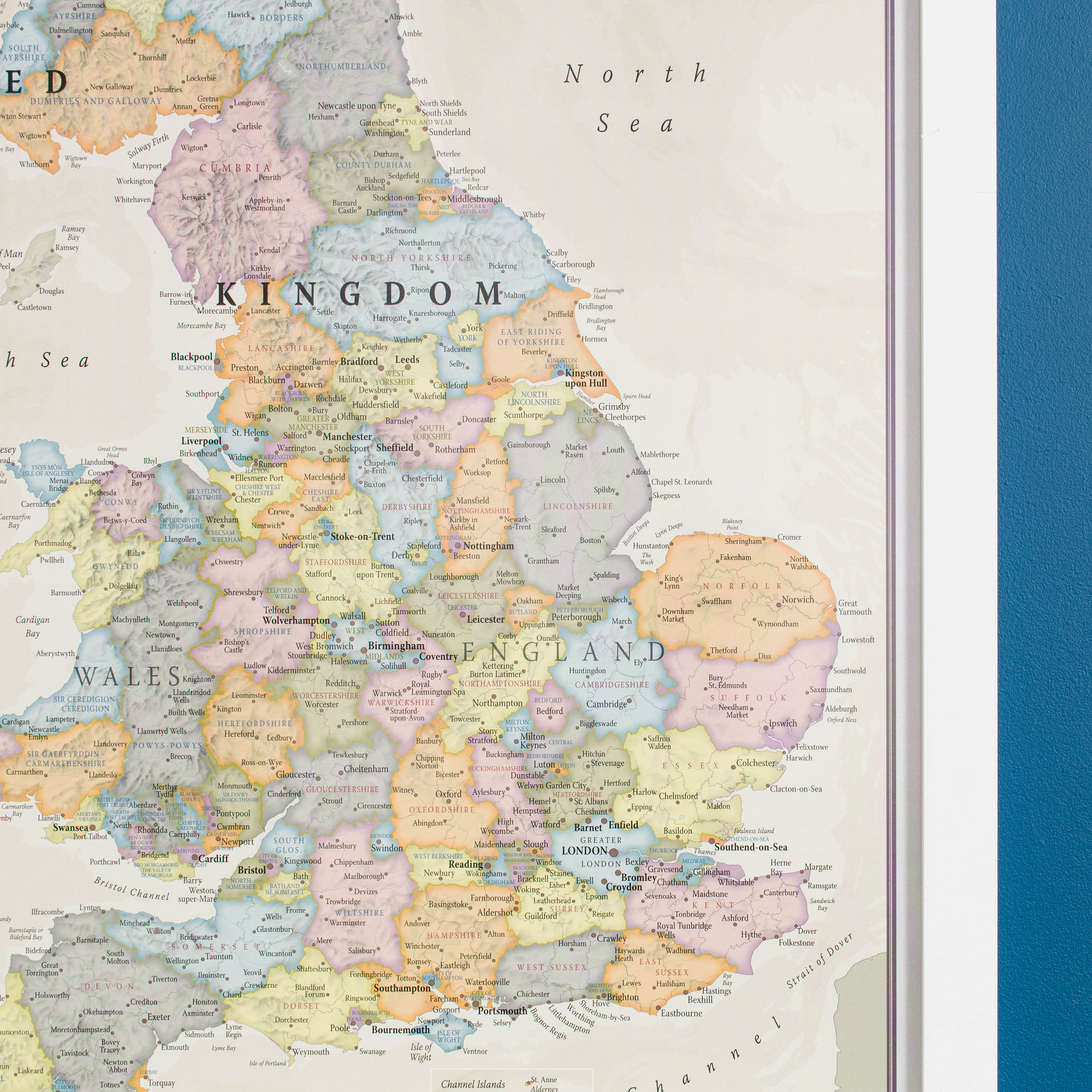 UK Classic Map Poster Art Wall Decor Print British Isles | Etsy