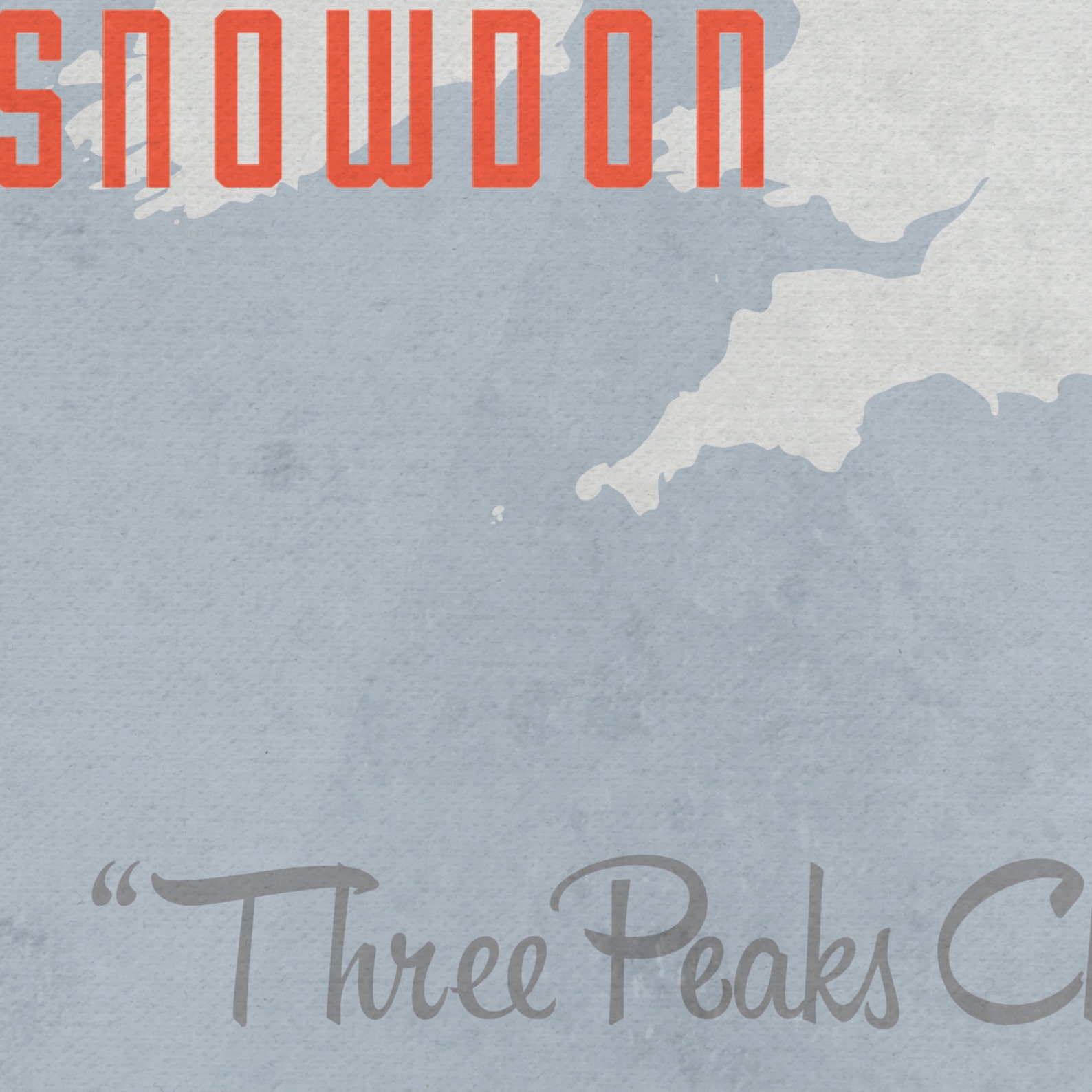 Three Peaks Print Iconic Map Route Travel Souvenir 3 | Etsy