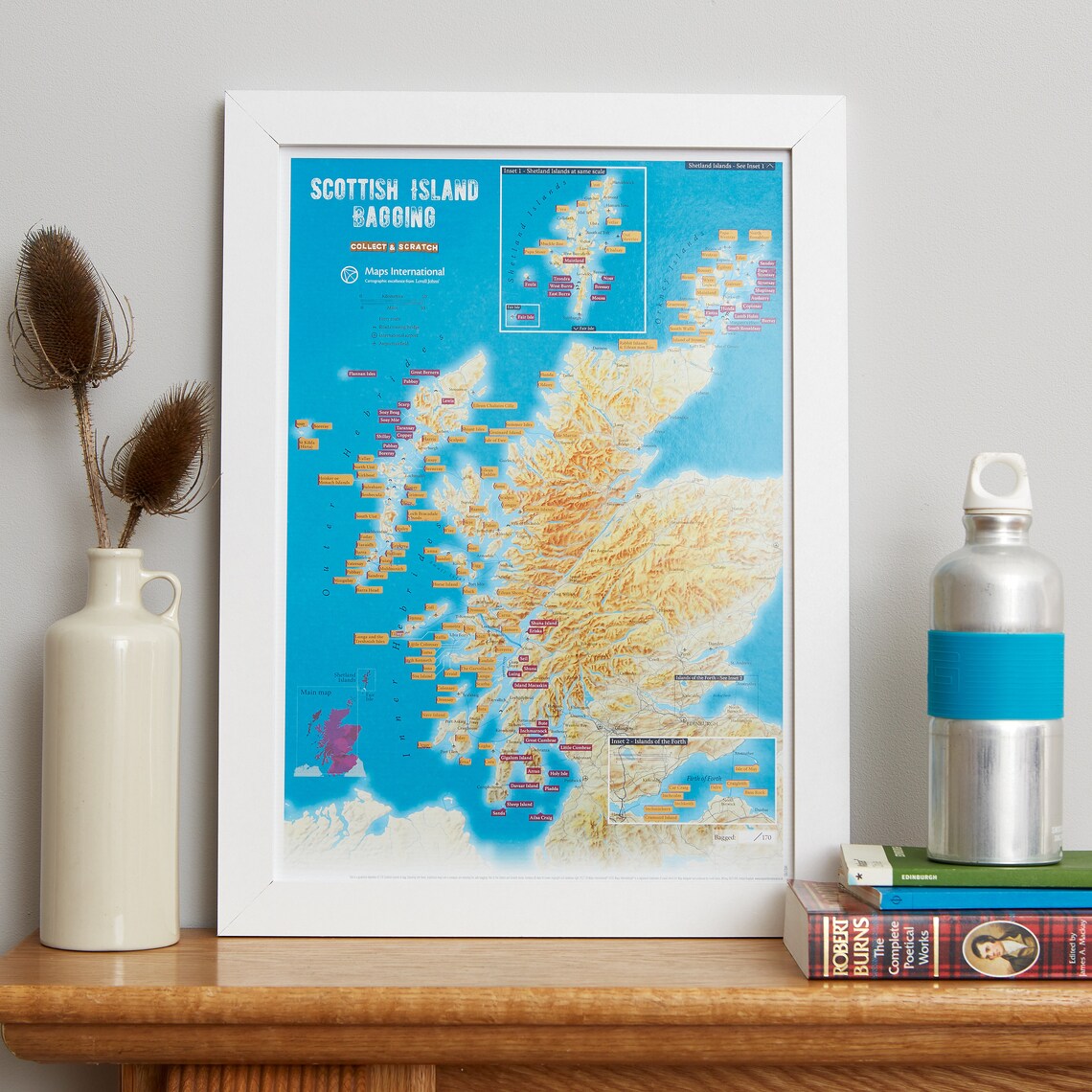Scratch off Scottish Island Bagging Print - Poster Gift for Hikers ...