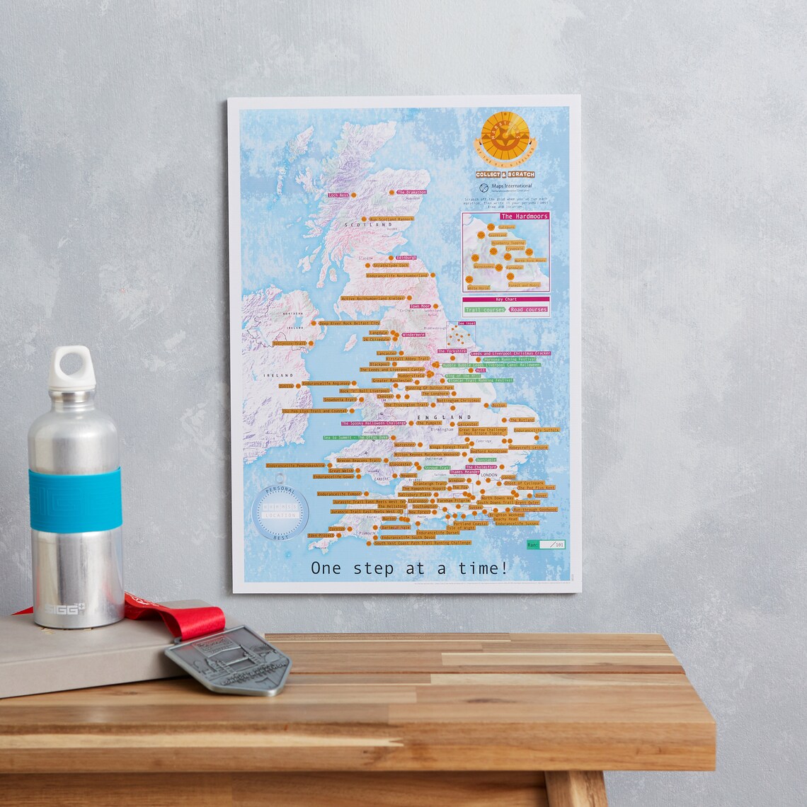 Personalised Scratch off UK & Ireland Marathons Map Poster - Etsy