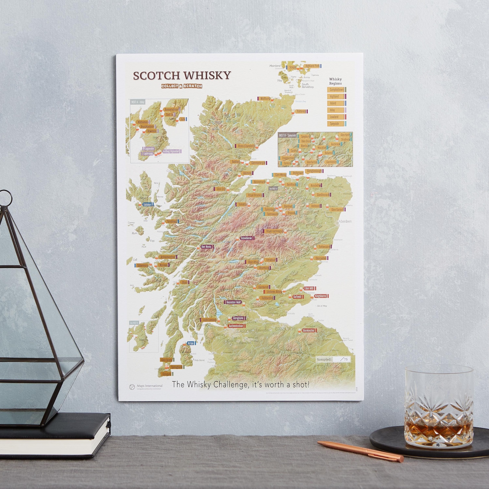 Personalised Scratch off Whisky Distilleries Print - Gift, Gift for Him ...