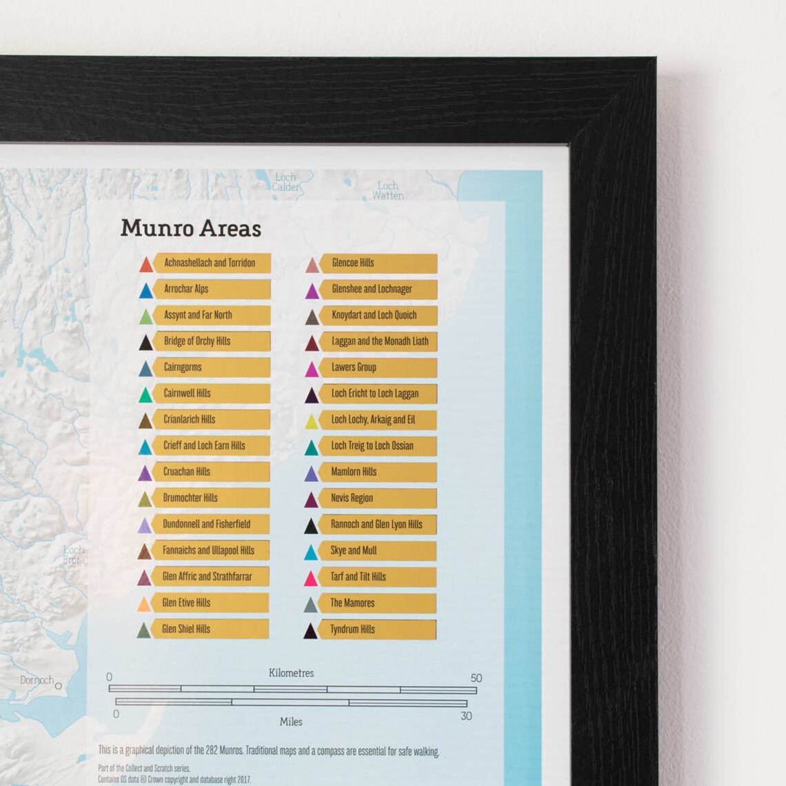 Scratch off Munro Bagging Print - Gift, Gift for Him, Gift for Her ...