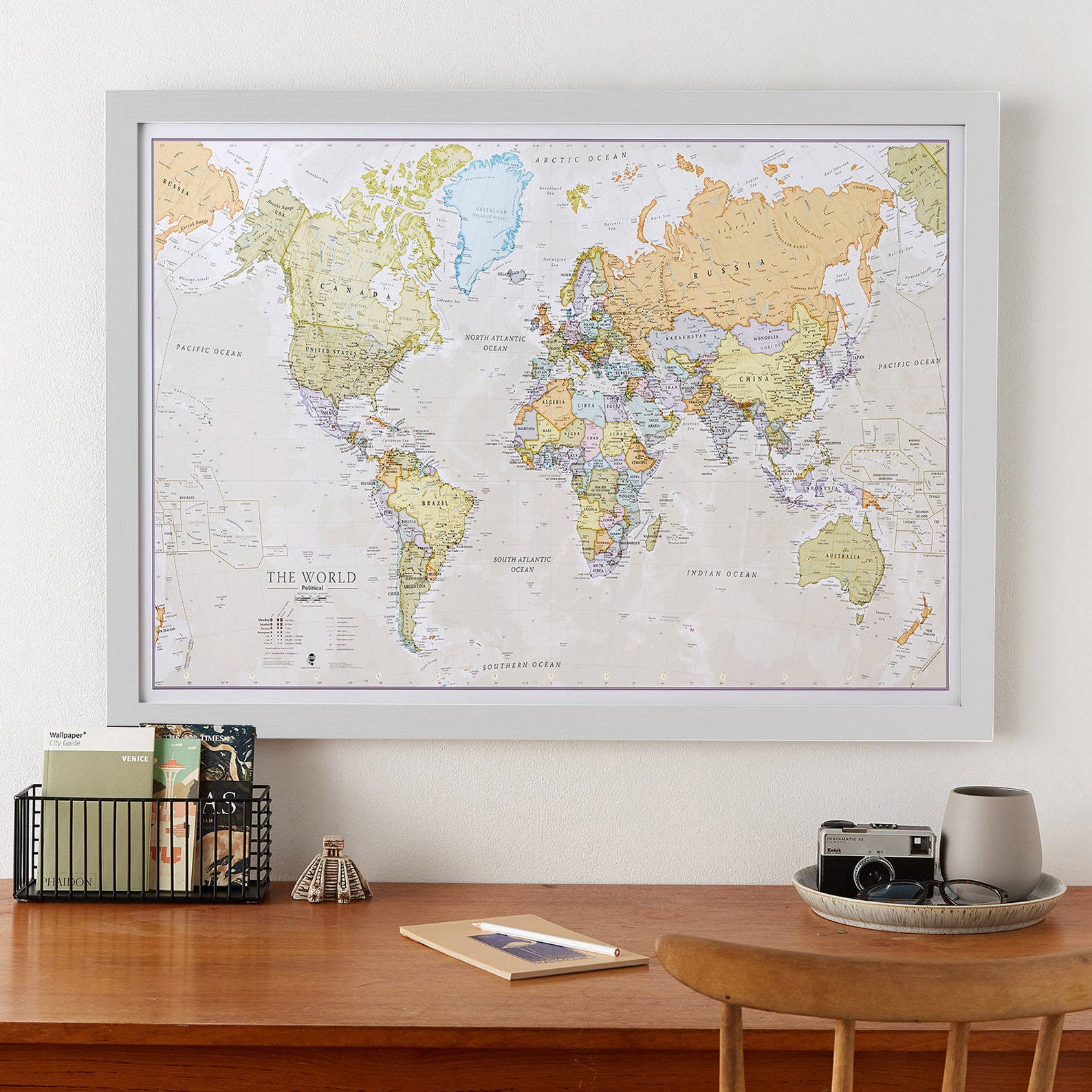 Classic World Map Home Decor, Bedroom, World Wall Map, Living Room ...