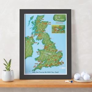 Scratch off UK Golf Courses Print - Gift, Gift for Him, Gift for Her ...