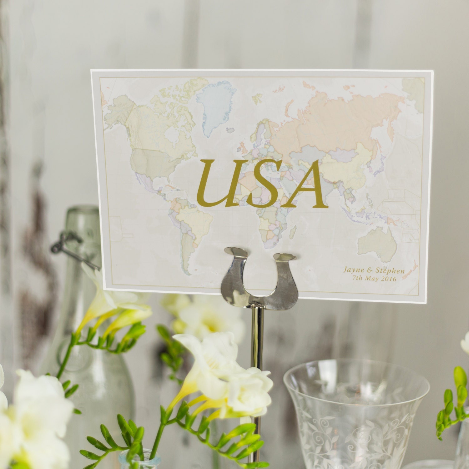 Classic World Countries Wedding Table Name Cards World - Etsy