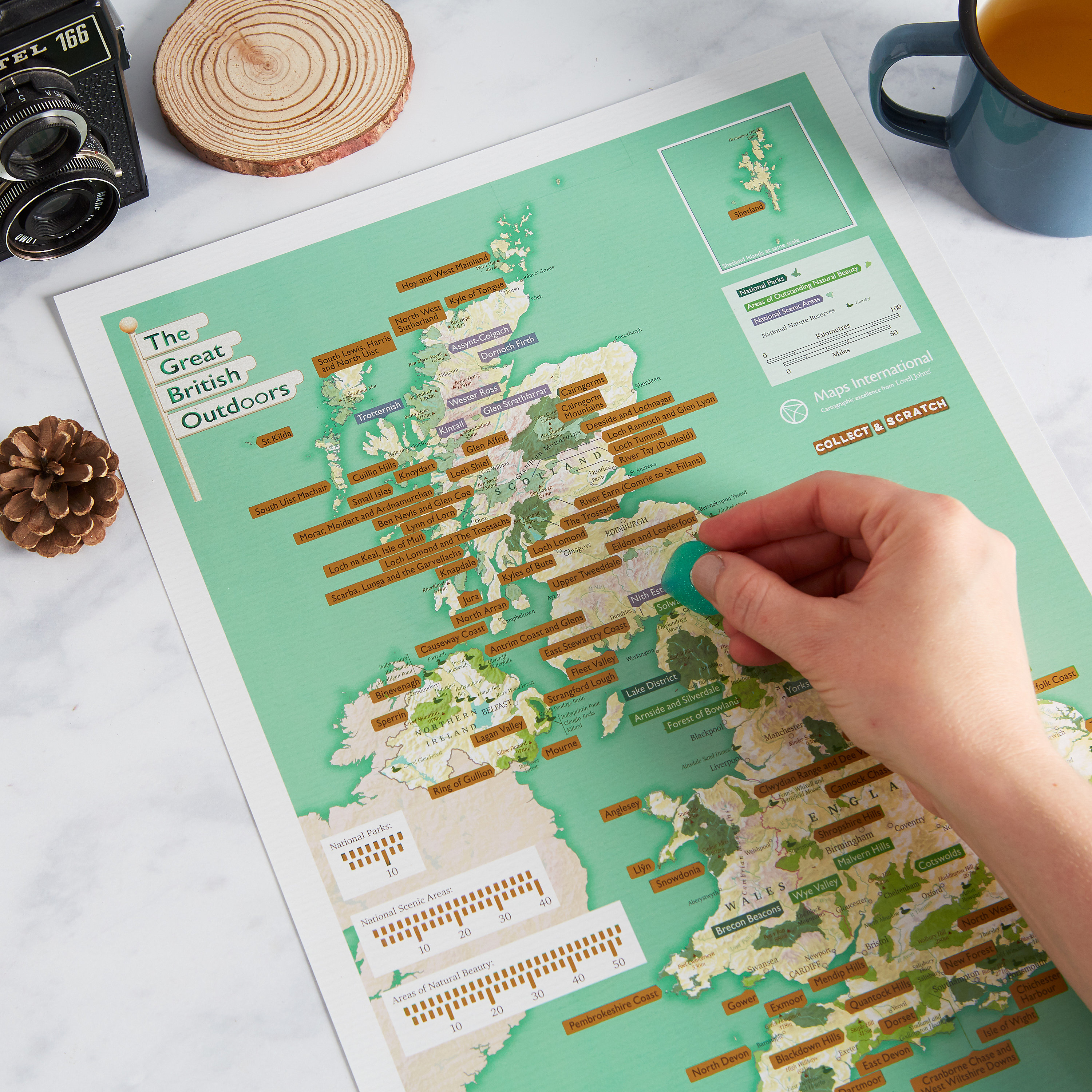 Scratch off British National Parks and Outdoors Print - Poster Gift for ...