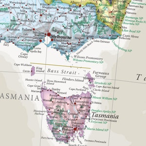 Map of Australia Poster - Wall Decor Print - Classic Edition - Home ...