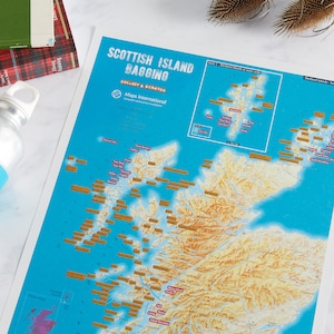Scratch off Scottish Island Bagging Print - Poster Gift for Hikers ...