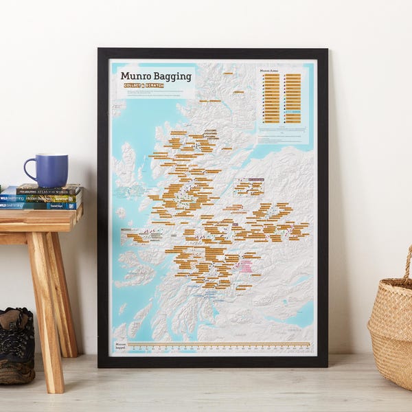 Map Scotland Scratch - Etsy UK