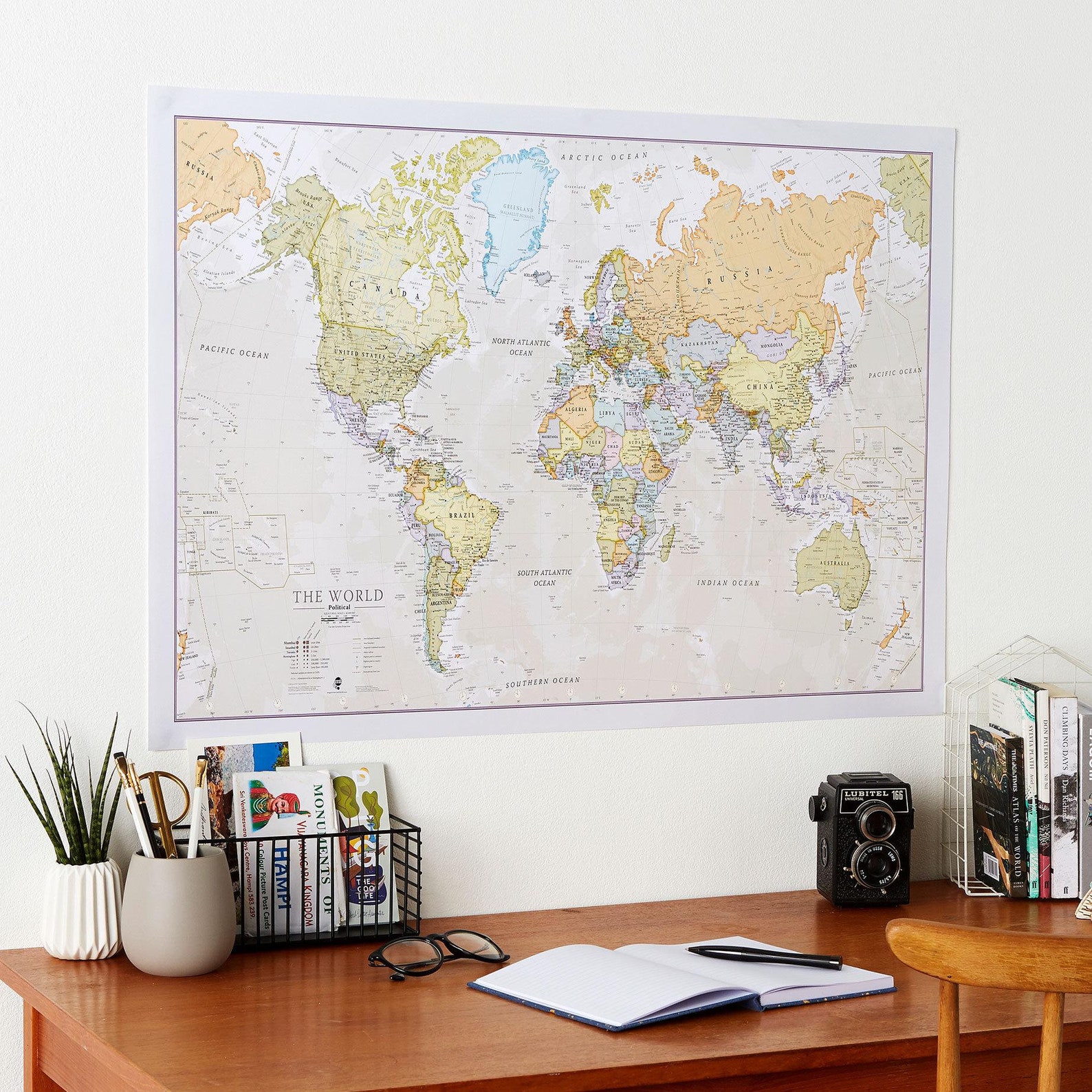 Classic World Map - Home Decor, Bedroom, World Wall Map, Living Room ...