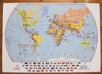 Match the Flags World Map Playroom Bedroom World Map Map | Etsy UK