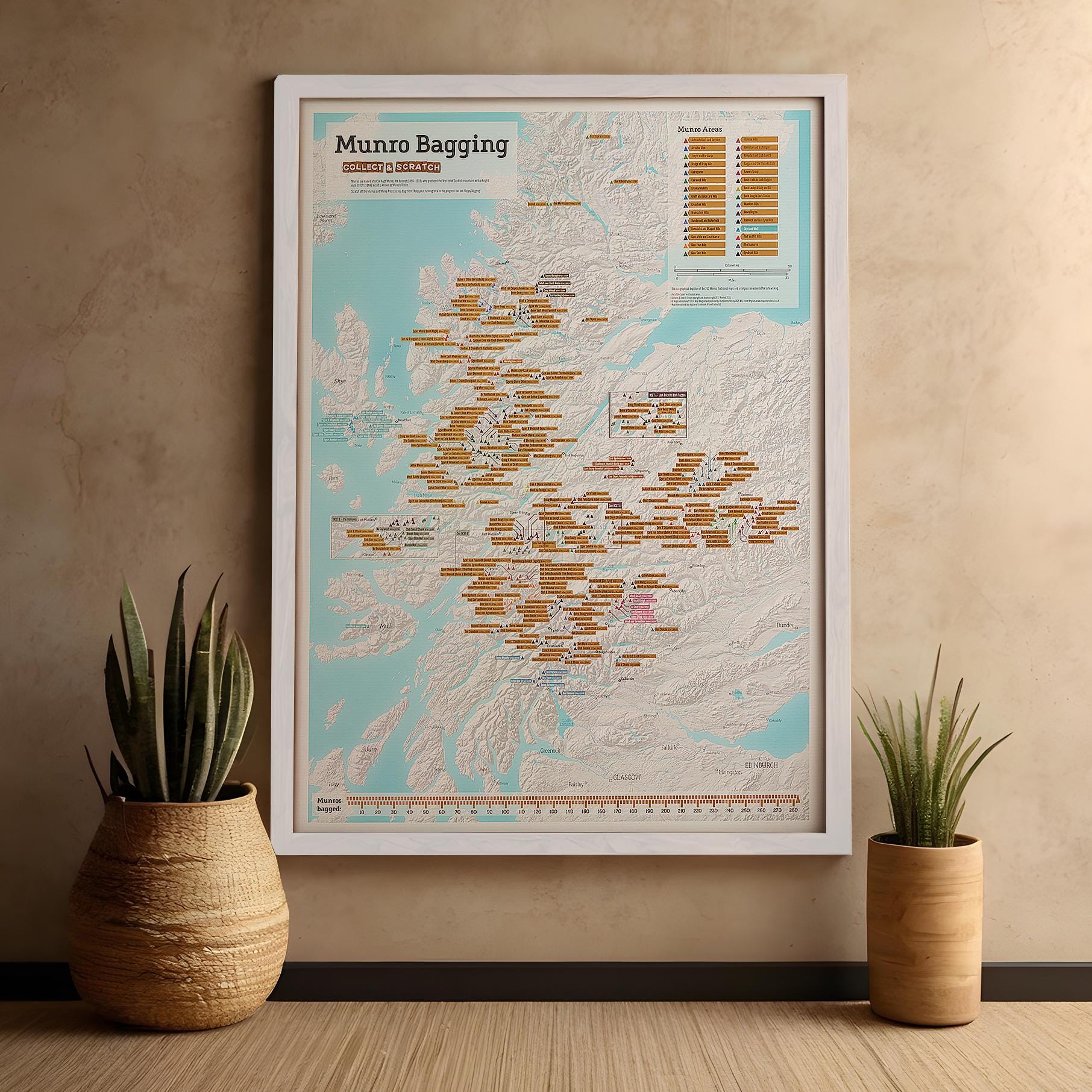 Scratch off Munro Bagging Print - Gift, Gift for Him, Gift for Her ...