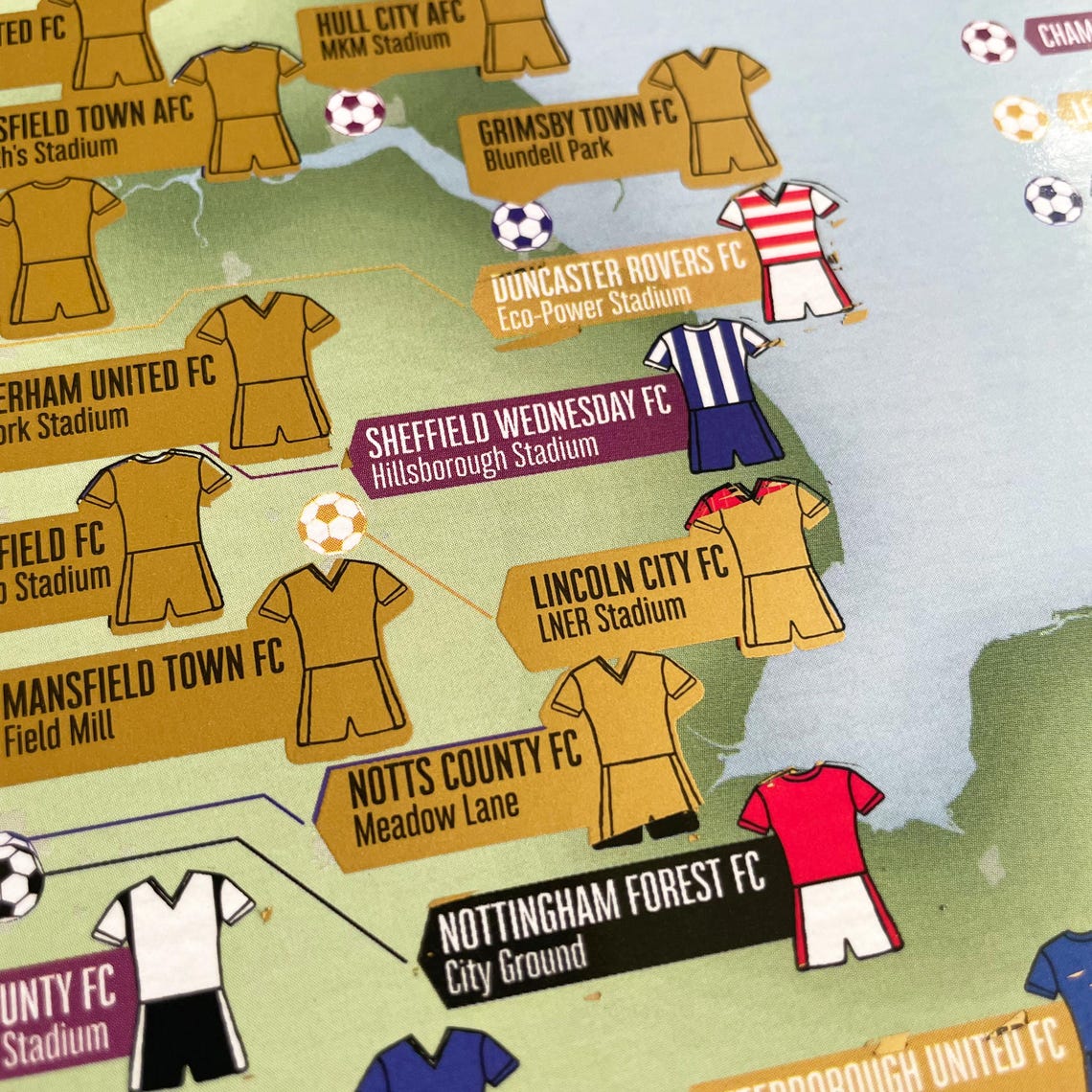 Scratch off 92 Football Grounds Print - 2025-2026 Season, Gift for Him ...