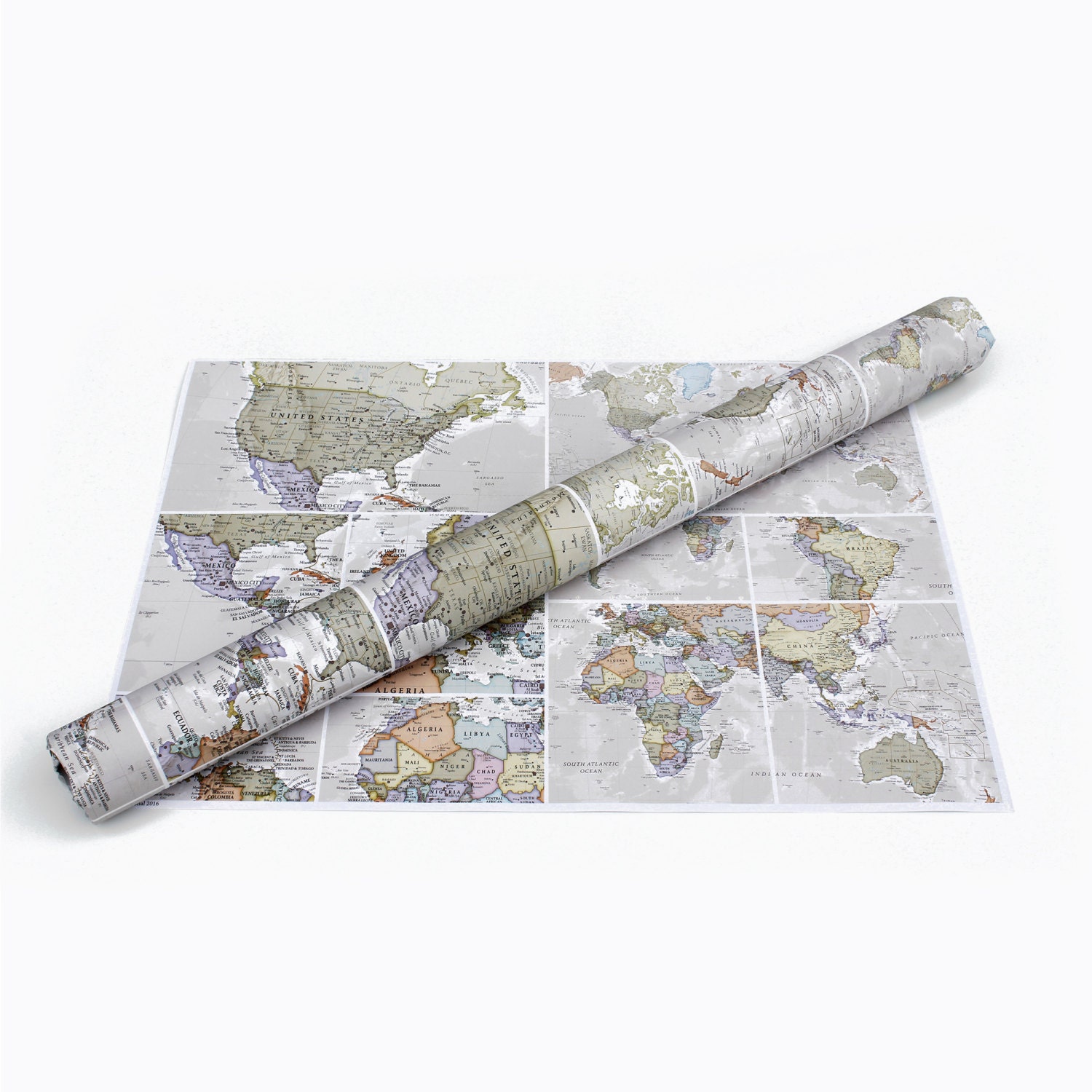 World Map Wrapping Paper Classic Map Paper Travel Gift - Etsy Australia