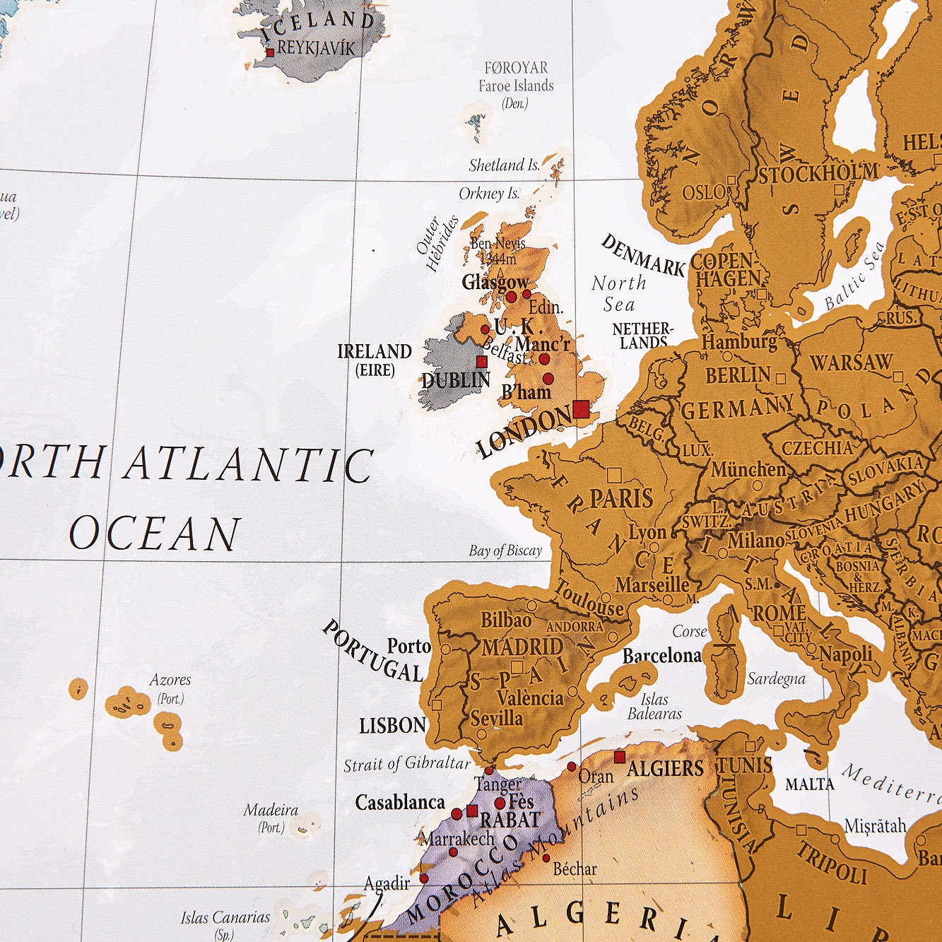 Scratch the World ® Most Detailed Travel Map Print Home | Etsy UK