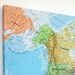 Canvas Political World Map Print Wall Map, Free Shipping, Gift for Him ...