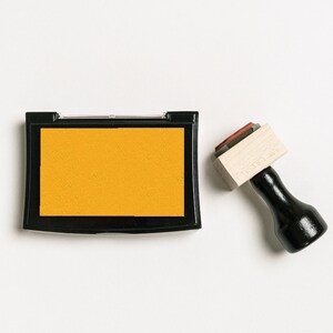 Yellow Ink Pad, Yellow Ink Stamp Pad, Non-toxic Ink Pad Stamp, Water ...