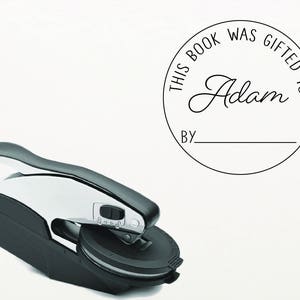 This Book Was Gifted to Seal, Embossing Stamp, Bookplate Seal ...