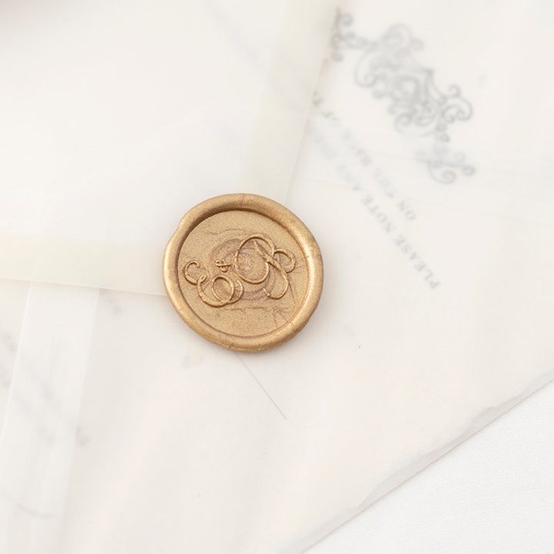 Monogram Wax Seal Envelope Seal Wedding Stamp Initials Wax - Etsy