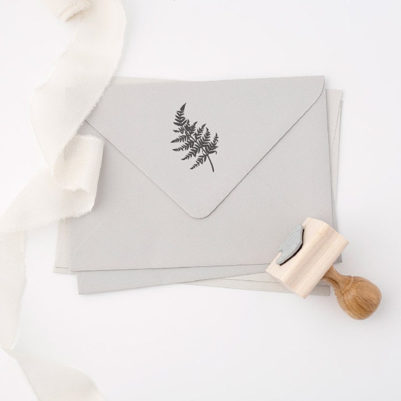 Fern Botanical Stamp Self Inking Stamp Rubber Stamp Rustic | Etsy