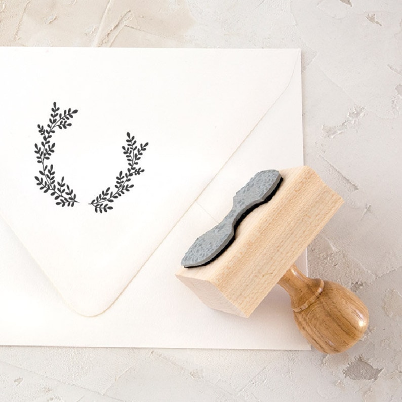 Laurel Botanical Stamp Self Inking Stamp Rubber Stamp | Etsy