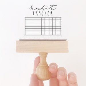 Journaling Stamp, Habit Tracker Template Stamp, Blank Planner Tracking ...