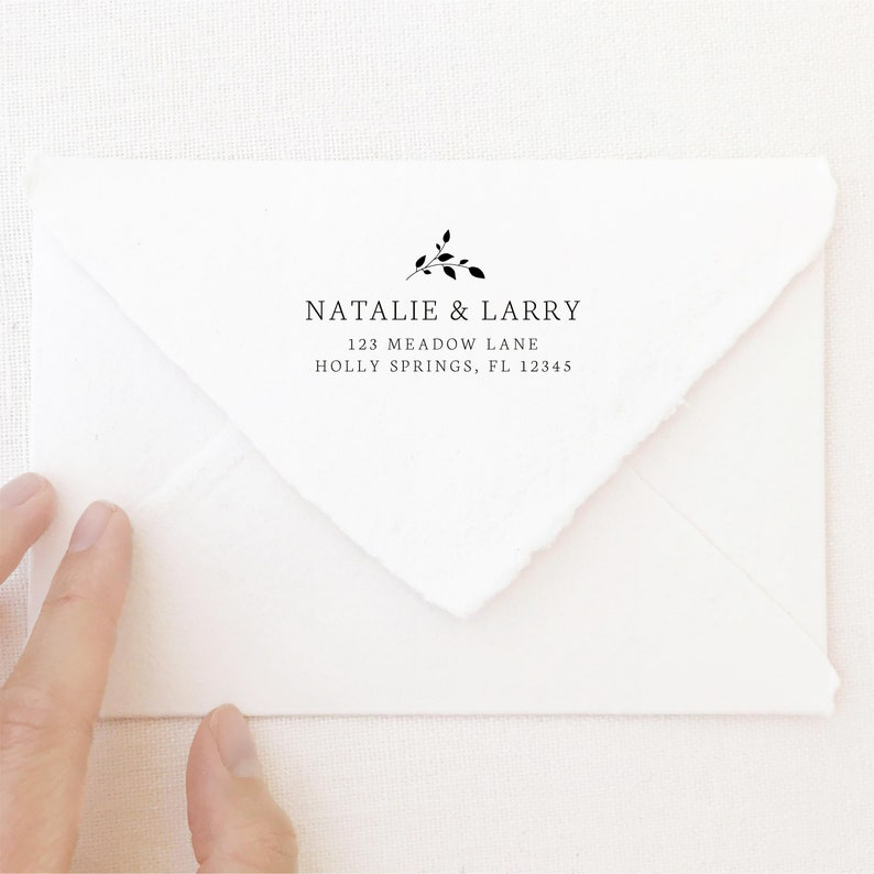 Classic Stamp Custom Return Address Stamp Wedding Floral | Etsy