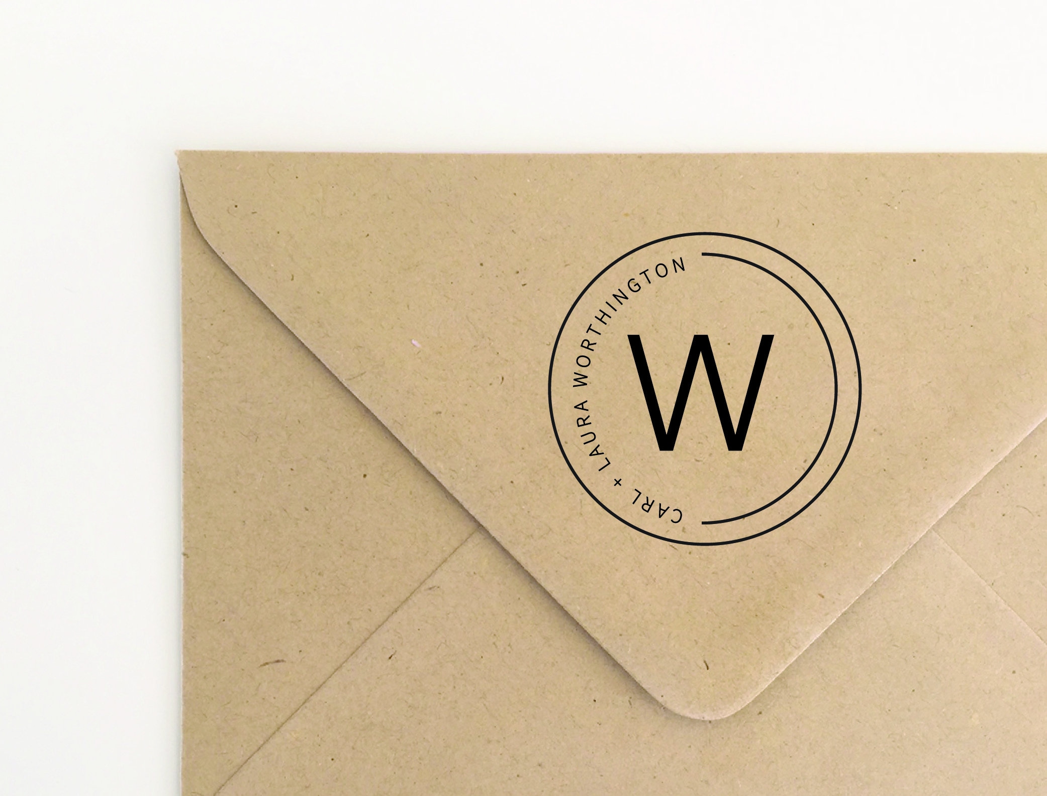 Minimal Monogram Stamp Initials Stamp Personalized Monogram | Etsy