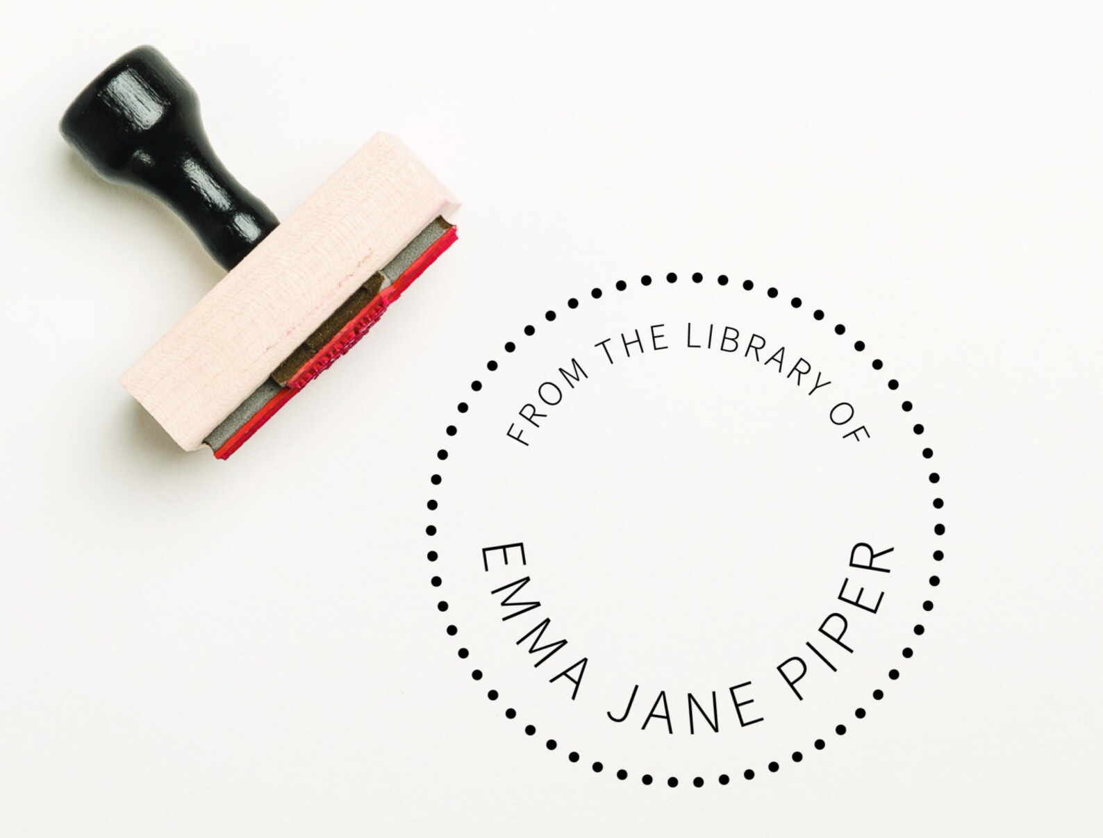 From the Library of Stamp Ex Libris Rubber Stamp Bookplate | Etsy