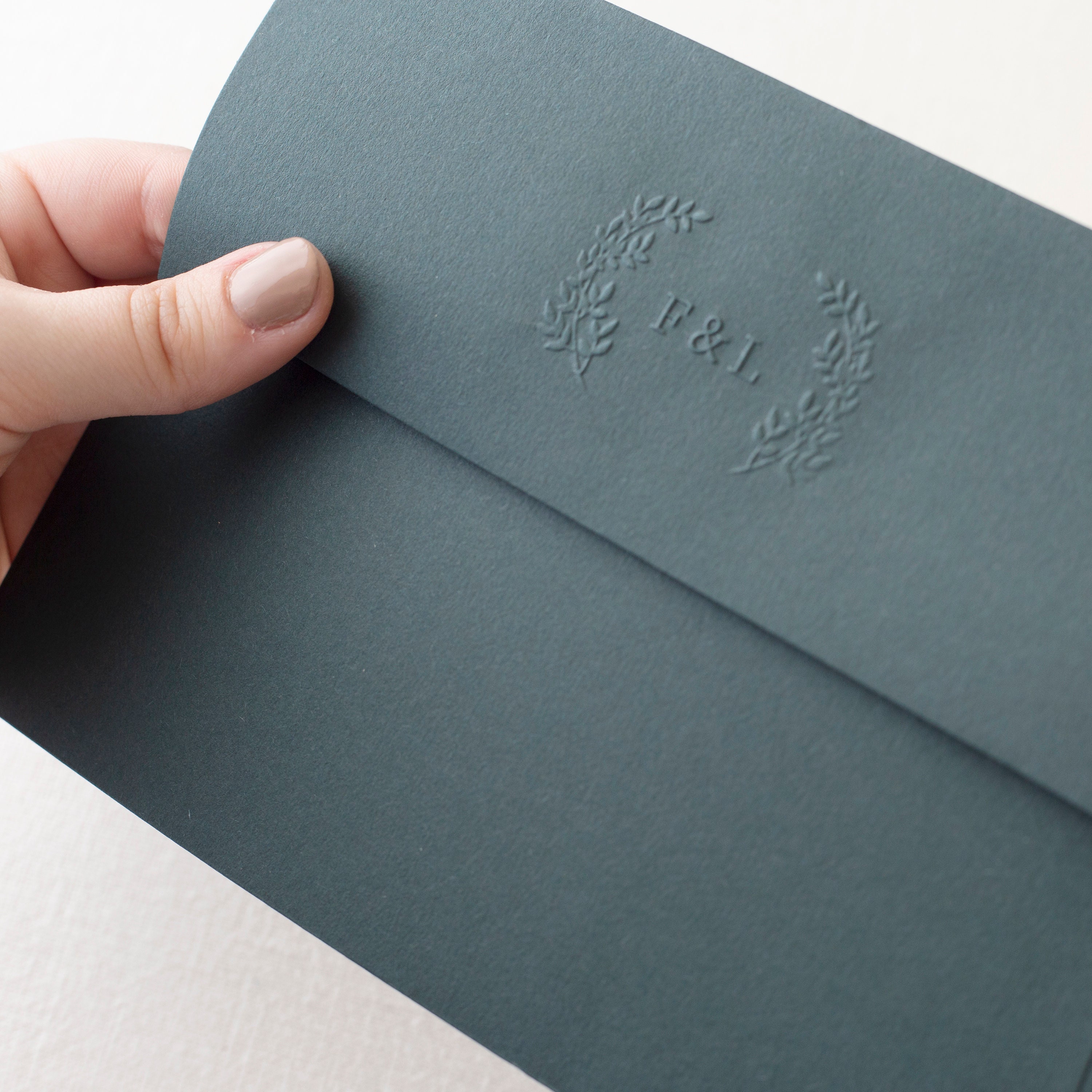 Laurel Embosser Stamp Monogram Embosser Invitation Embosser | Etsy