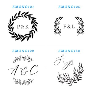 Laurel Monogram Embossing Stamp Custom Embossing Seal - Etsy