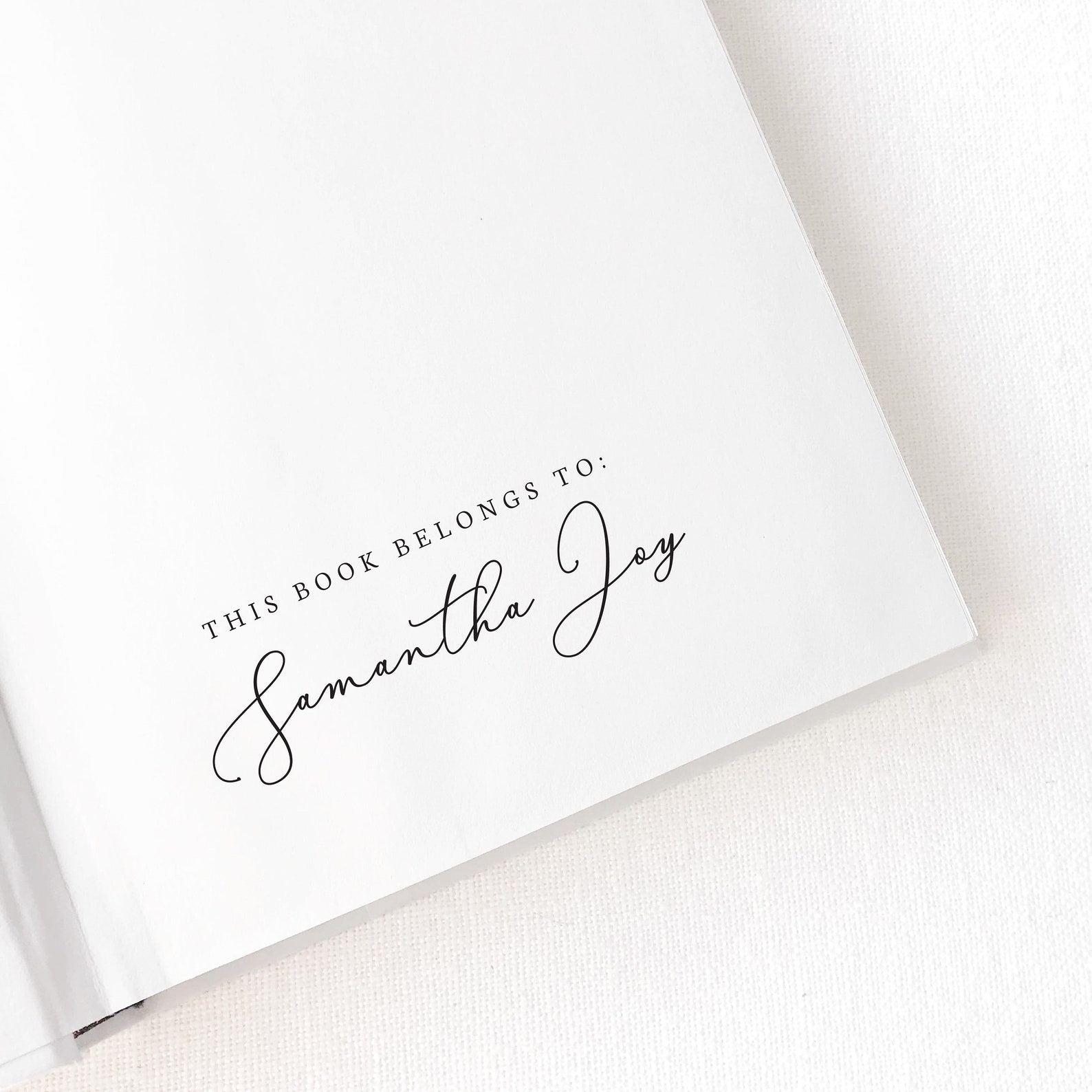 Custom Script Stamp Gift for Book Lovers Bookplate Stamp | Etsy