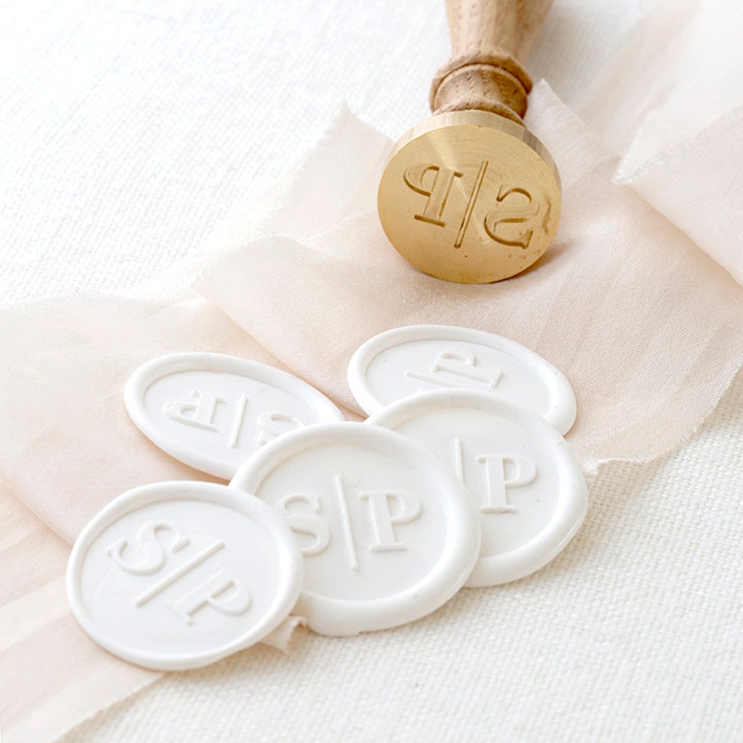Monogram Wax Seal Stamp, Initials Wax Stamp, Contemporary Seal, Minimal ...
