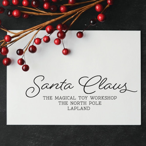 Small Santa Claus Signature Rubber Stamp Autograph Christmas - Etsy