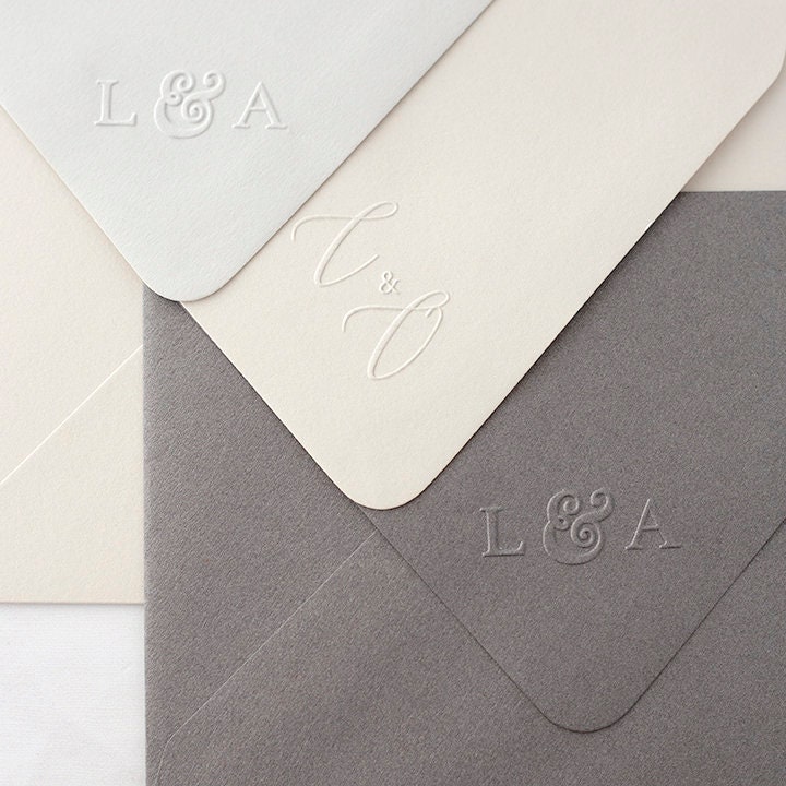 Ampersand Monogram Embosser Stamp Personalized Embosser - Etsy