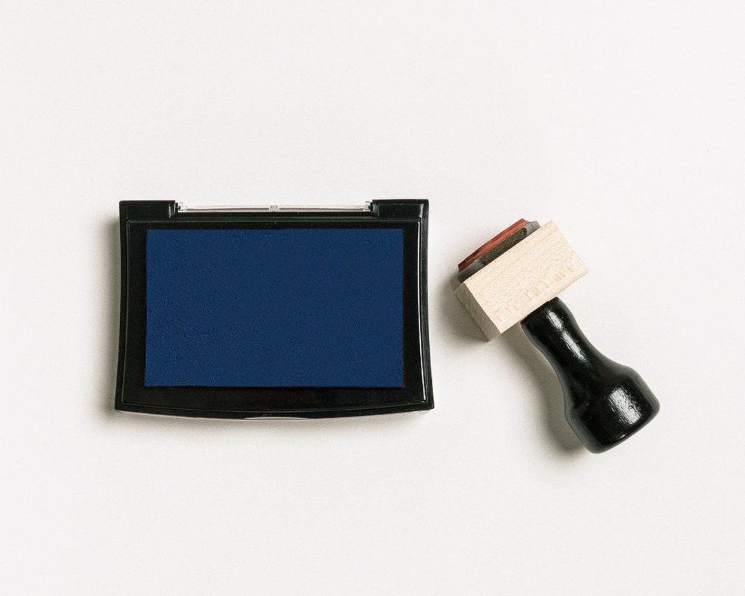 Blue Ink Pad, Navy Ink Stamp Pad, Non-toxic Ink Pad Stamp, Water ...