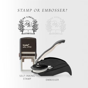 Ex Libris Embosser Stamp Personalized Embosser Embossing - Etsy