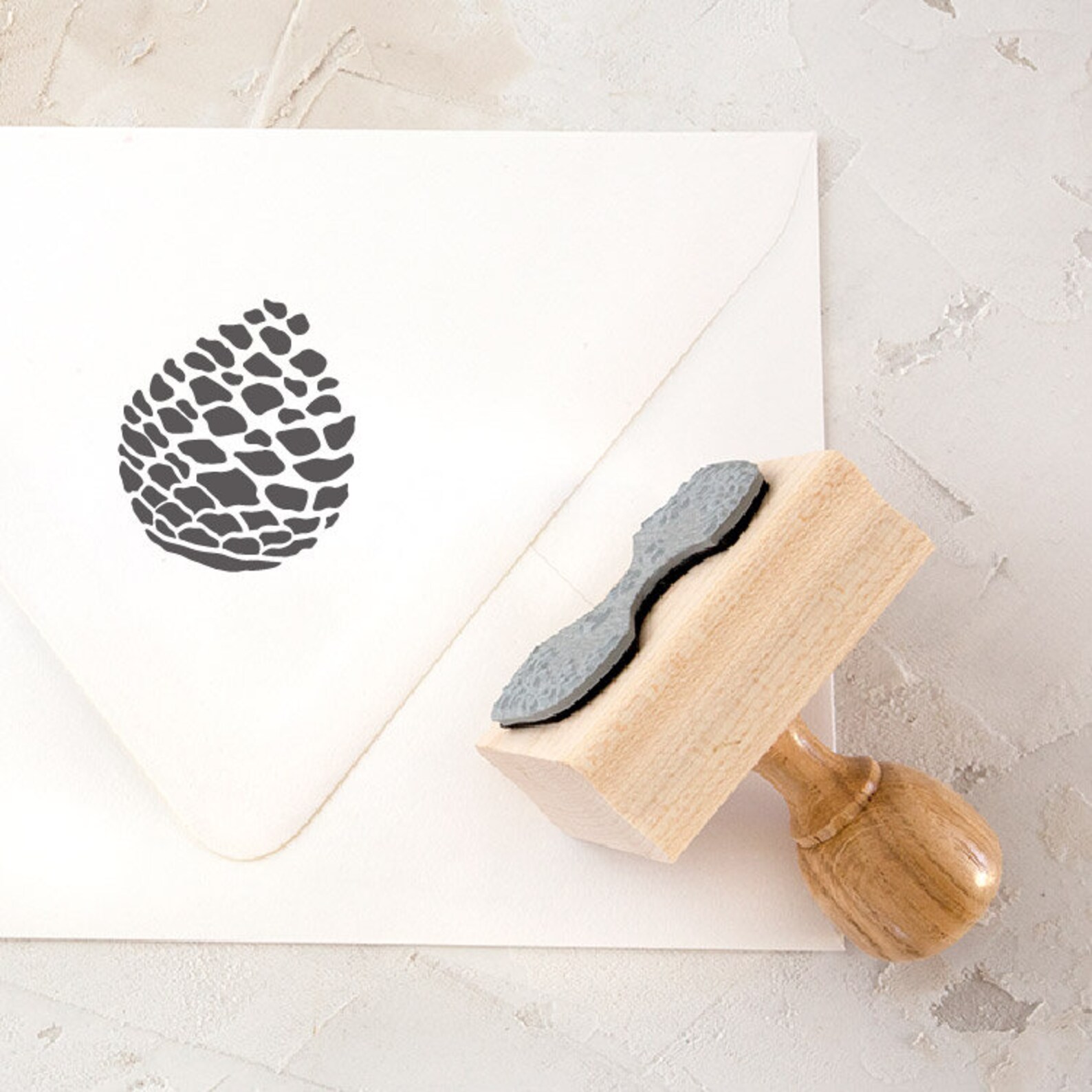 Pine Cone Botanical Stamp Self Inking Stamp Rubber Stamp - Etsy