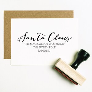 Santa Return Address Stamp, Santa Address Stamp, Letter to Santa ...