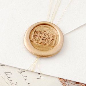 Church Wax Seal Stamp, Chapel Illustration Wax Seal Stamp, Envelope ...