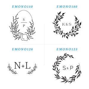 Laurel Monogram Embossing Stamp Custom Embossing Seal - Etsy