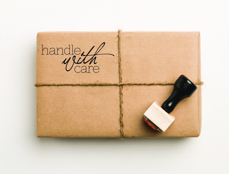 Handle With Care Stamp Order Stamp Handle With Care Rubber - Etsy
