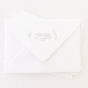 Wreath Address Embosser Seal Return Address Embossing Stamp - Etsy