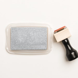 Silver Ink Pad, Silver Stamp Pad, Metallic Ink Pad, Shimmer Ink Pad ...
