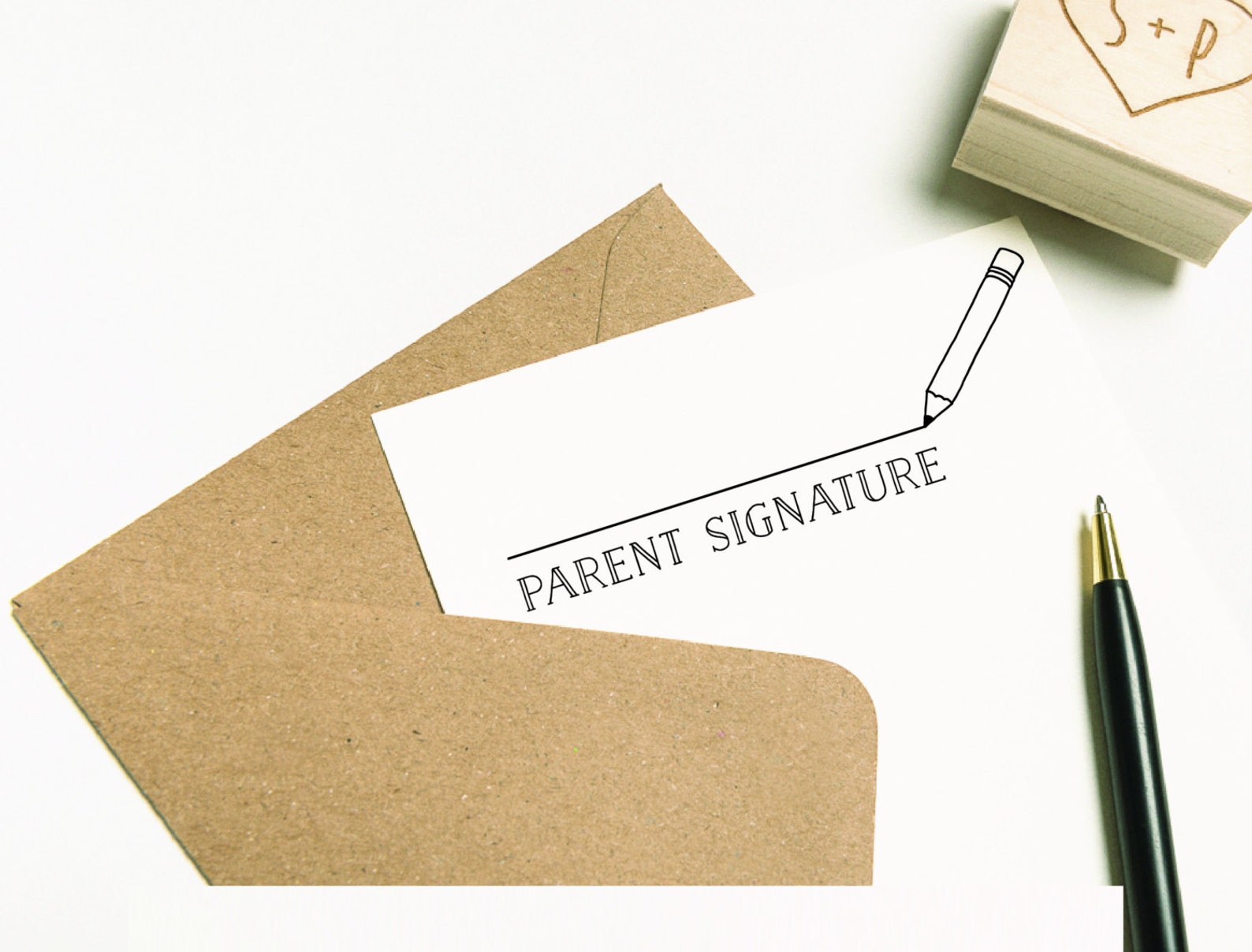 Parent Signature Stamp. Homework Stamp. Classroom Rubber - Etsy