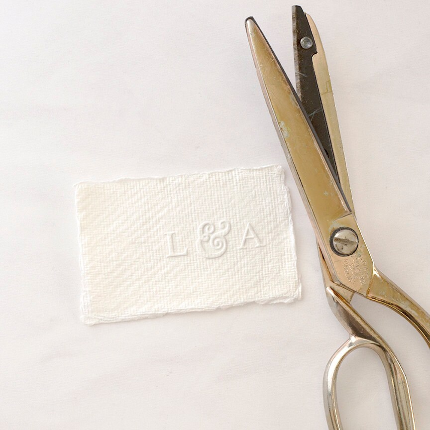 Ampersand Monogram Embosser Stamp Personalized Embosser - Etsy