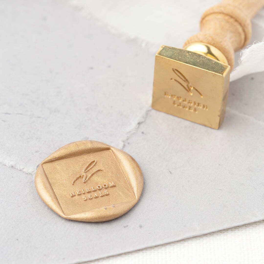 Custom Logo Square Wax Seal Stamp, Business Logo Wax Stamp, Branding ...