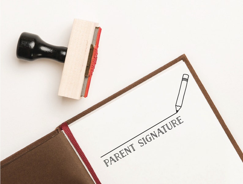 Parent Signature Stamp. Homework Stamp. Classroom Rubber - Etsy