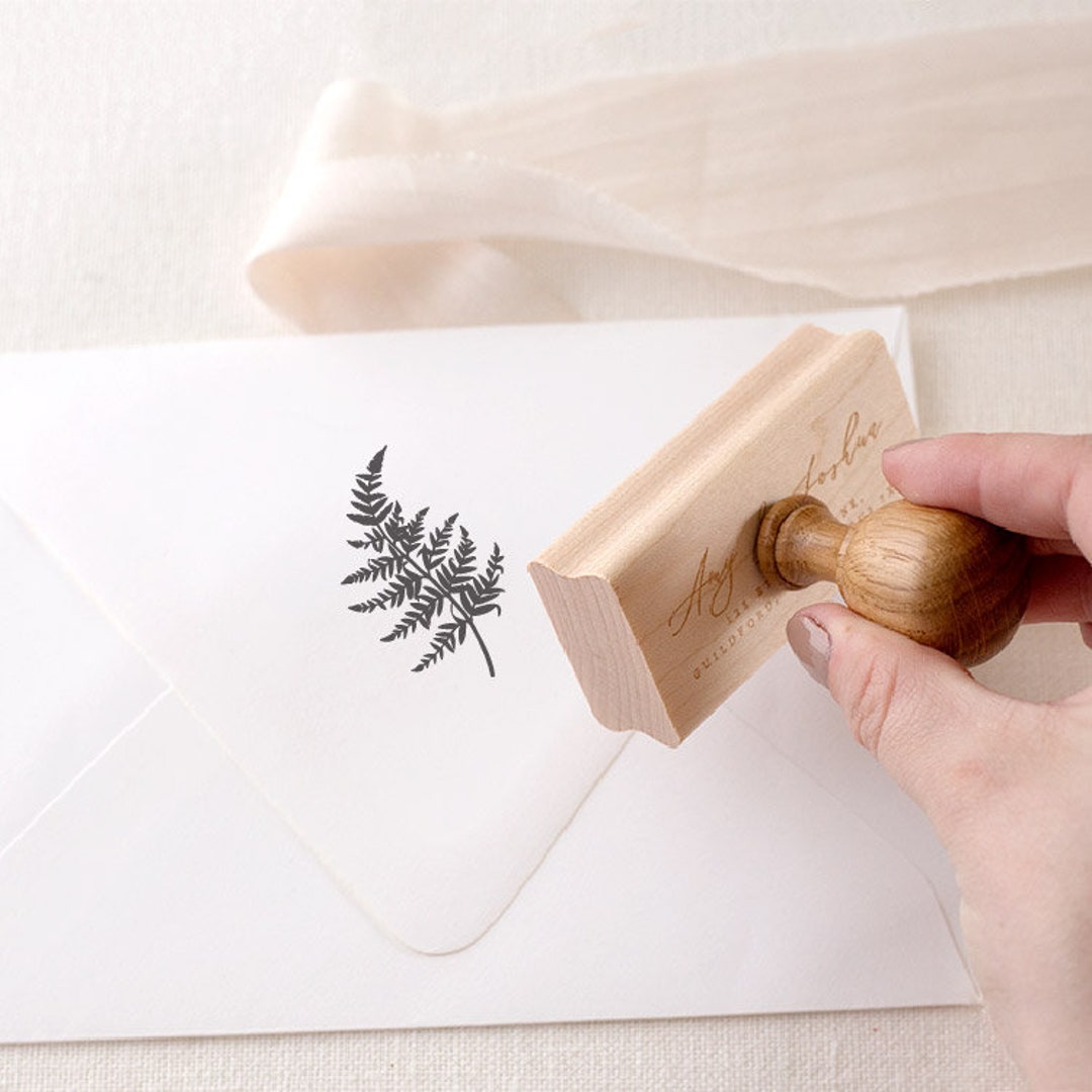Fern Botanical Stamp, Self Inking Stamp, Rubber Stamp, Rustic Rubber ...